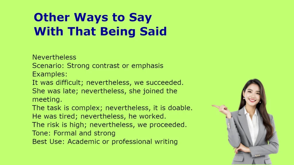 47 Other Ways to Say With That Being Said 2026 Guide + Examples